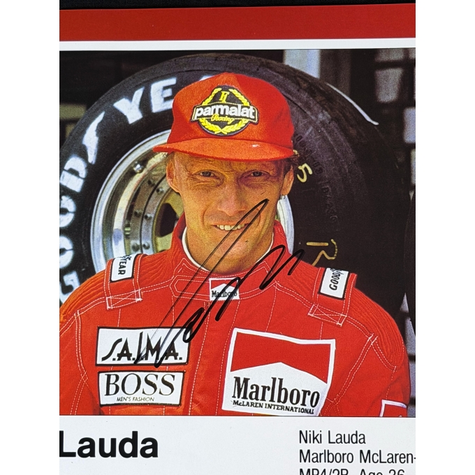 Nick Lauda Autógrafo - Foto "Biografia de um Piloto F1". - Collection Prime