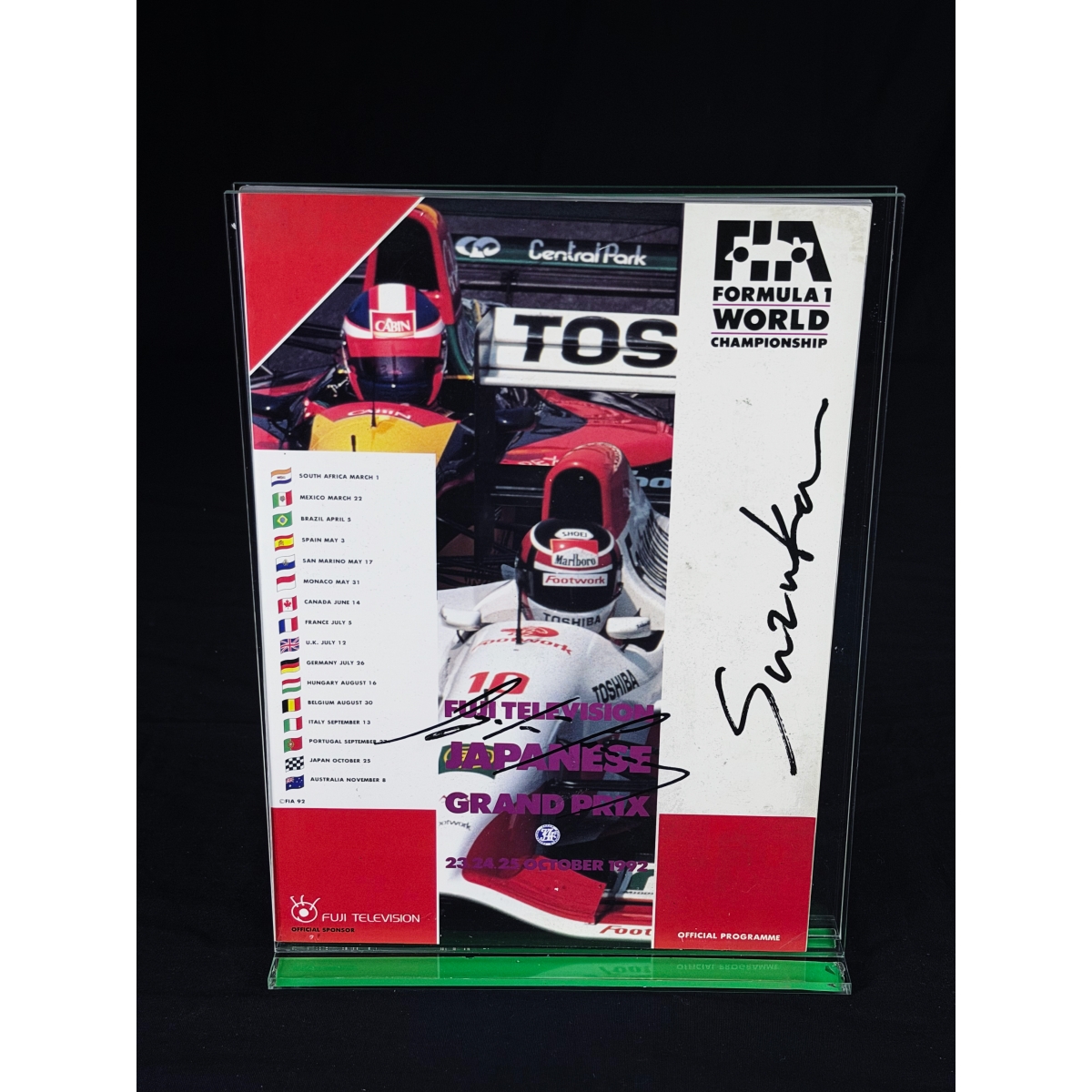 AYRTON SENNA AUTÓGRAFO – PROGRAMA JAPANESE GP 1992 - Collection Prime